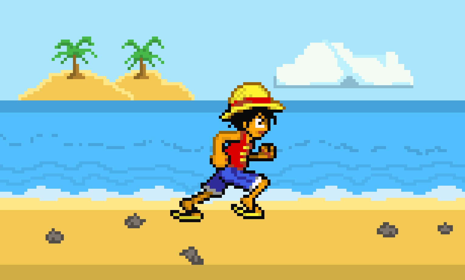 ArtStation - Luffy 8-Bit