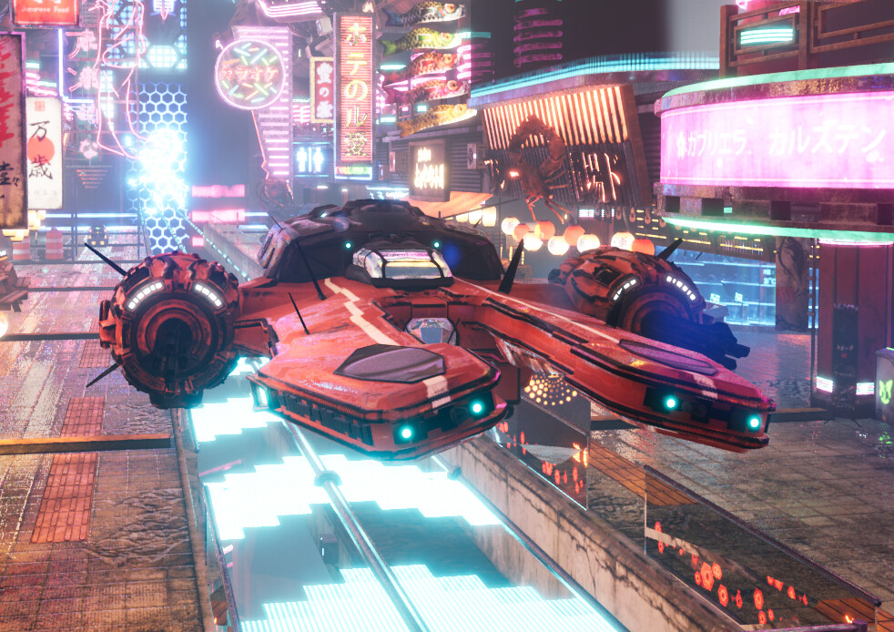 ArtStation - Cyberpunk Space Ship