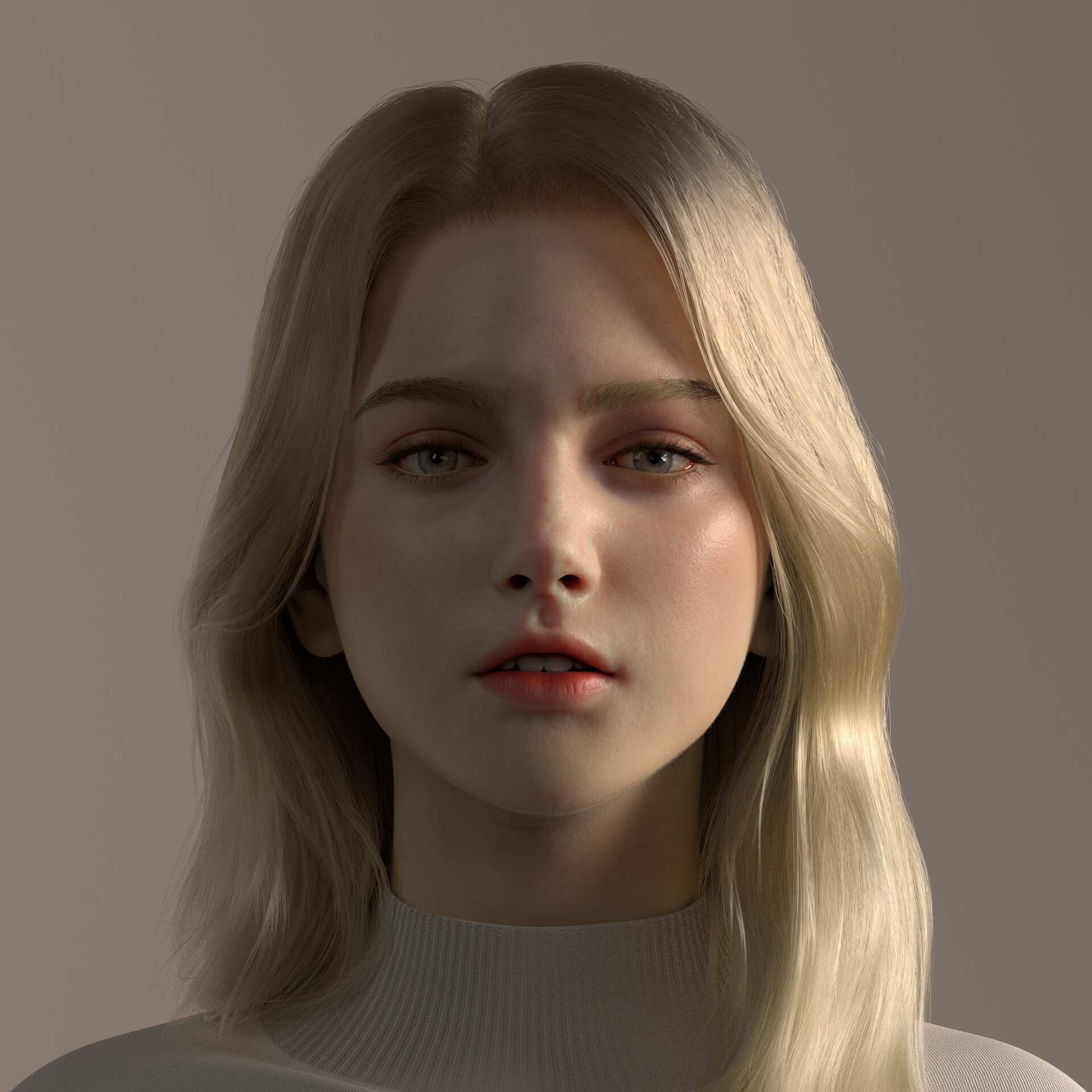 ArtStation - Half neck knit