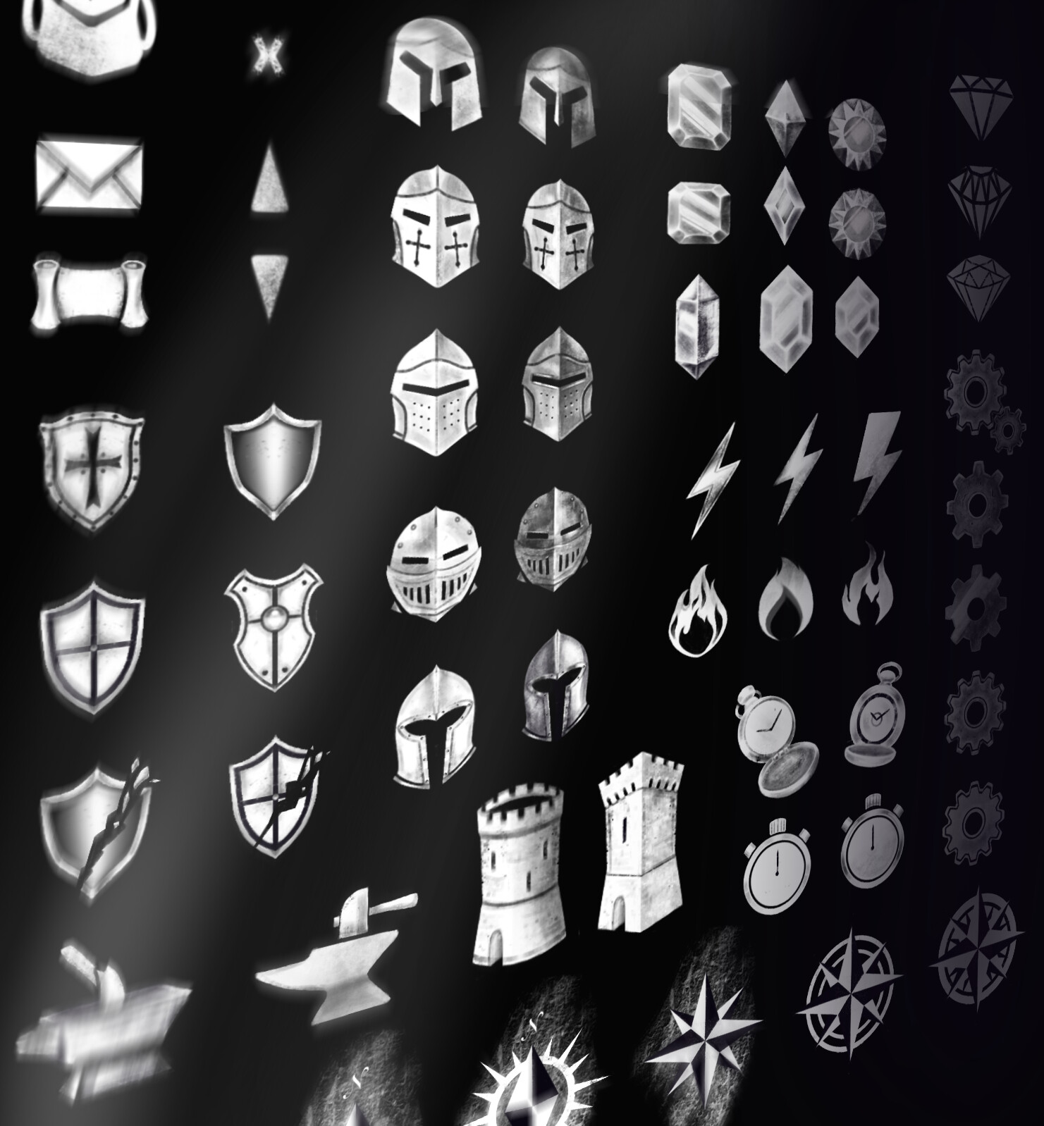ArtStation - Fantasy Game Icons and Assets UI
