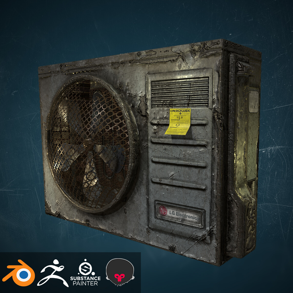 ArtStation - Rusted Air Conditioner