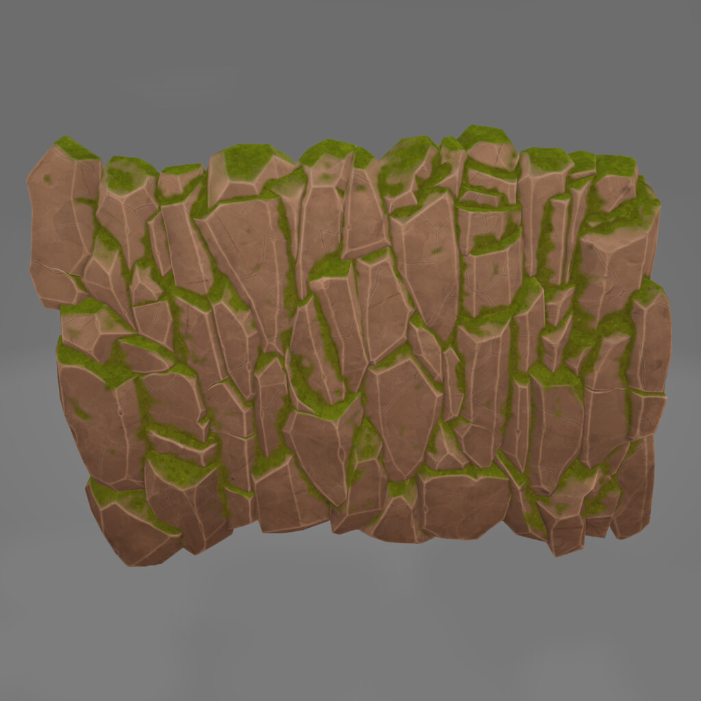 ArtStation - Modular Stylized Cliff Prop