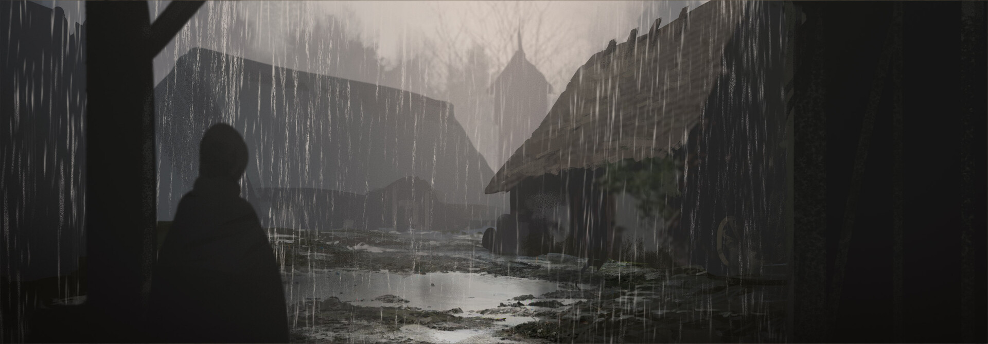 ArtStation - Medieval Dynasty Event Art: It's Raining