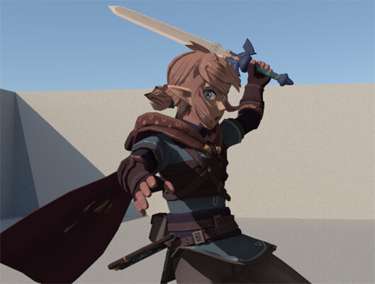 ArtStation - Link Jump Slash Attack