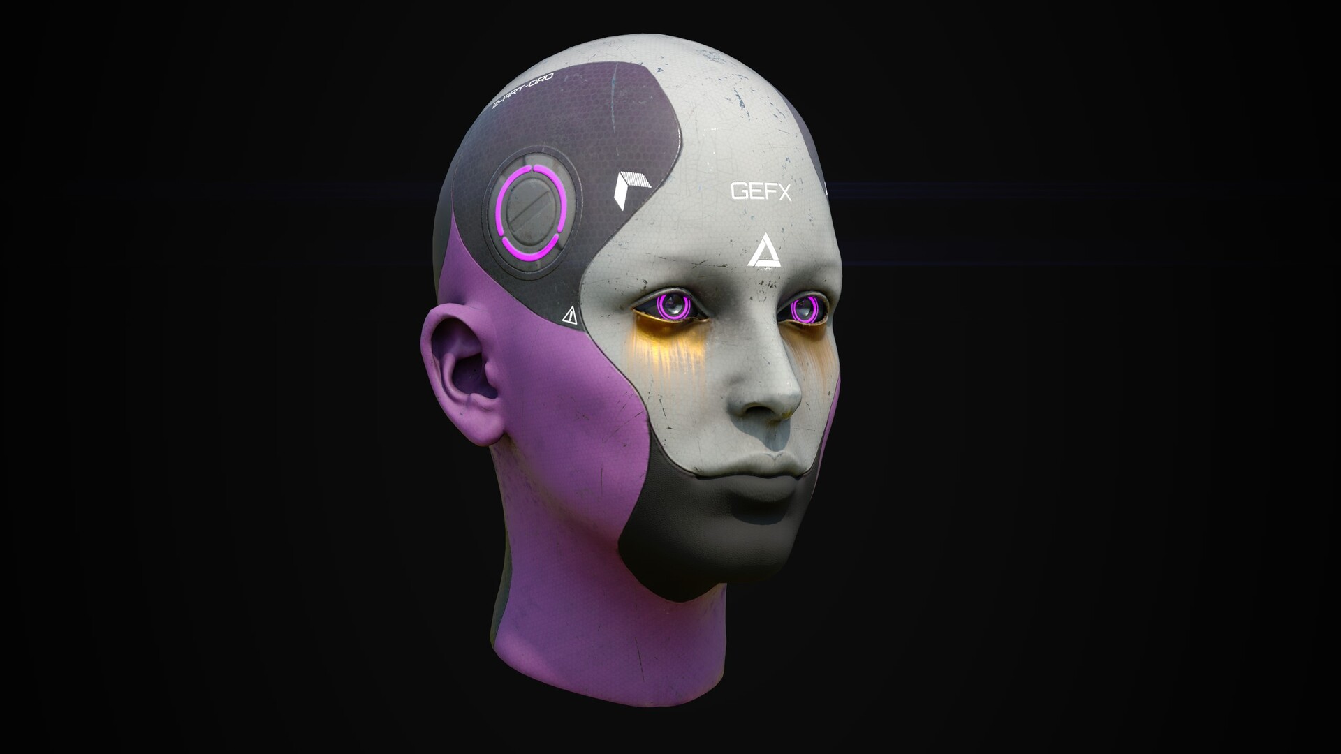 ArtStation - Cyberpunk Female Head - 3D Game Ready