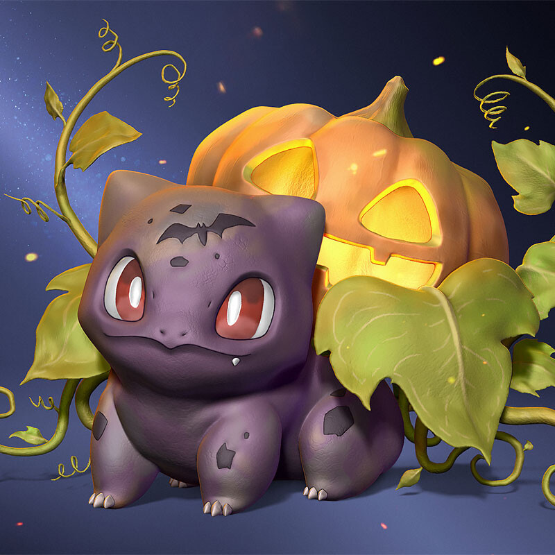 ArtStation - Ghost-type Bulbasaur