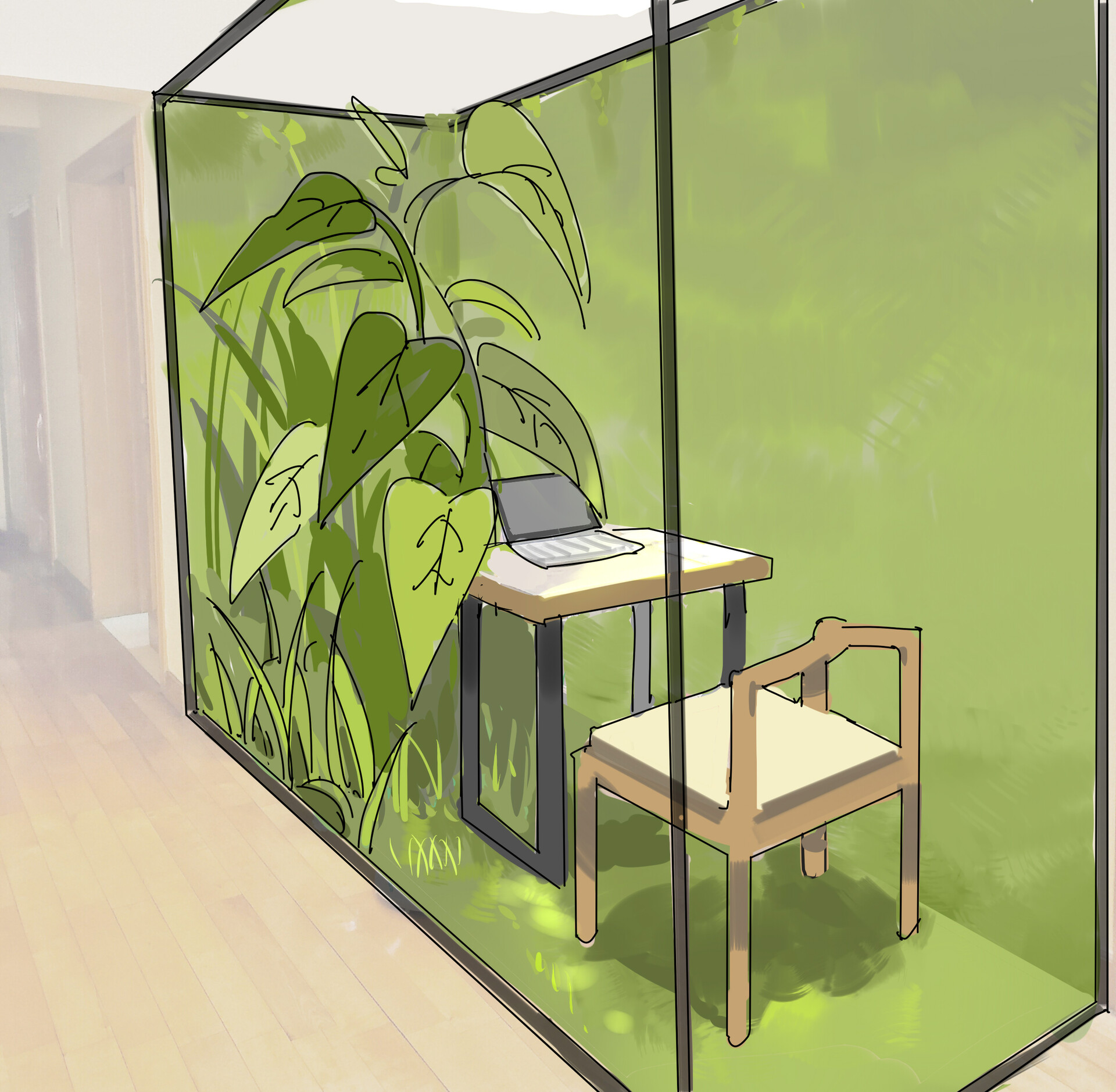 ArtStation - Living space redesign -- Course homework