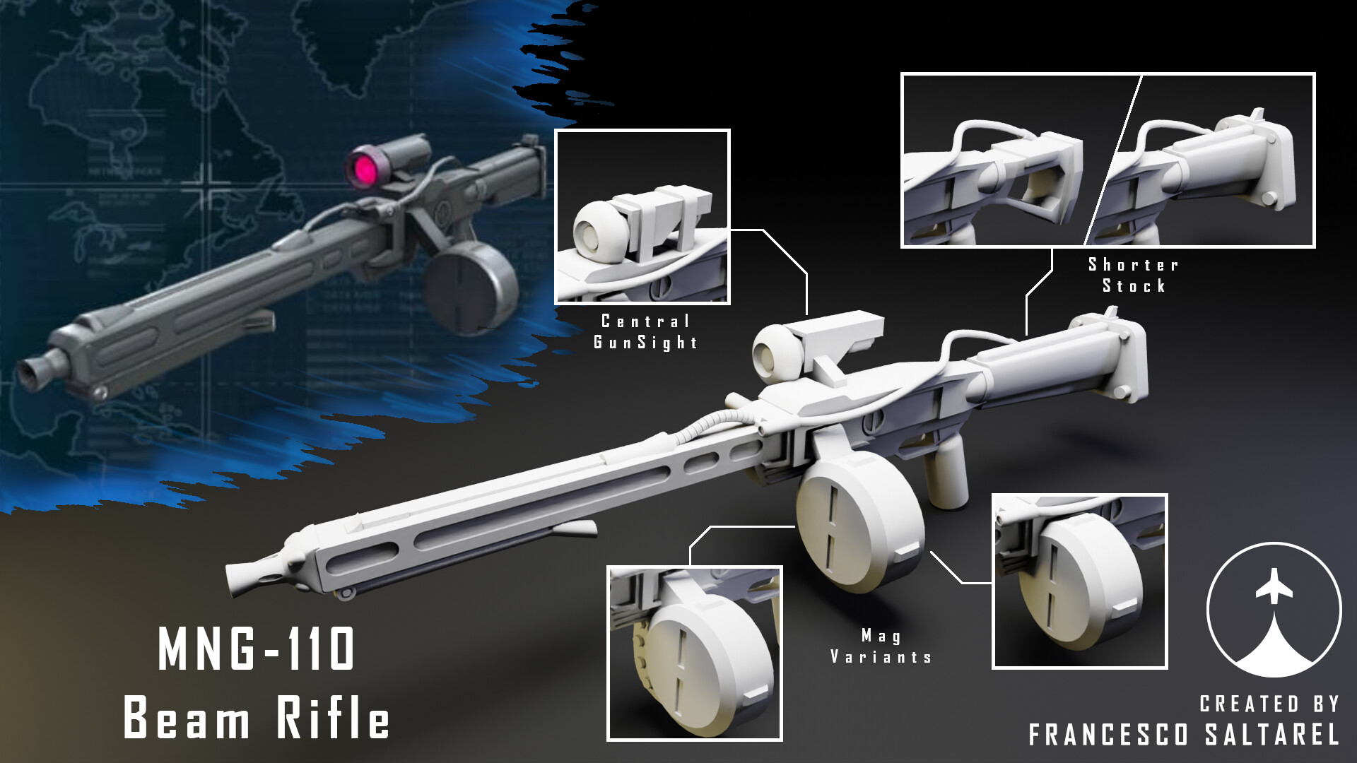 ArtStation - Gundam MNG110 Riffle