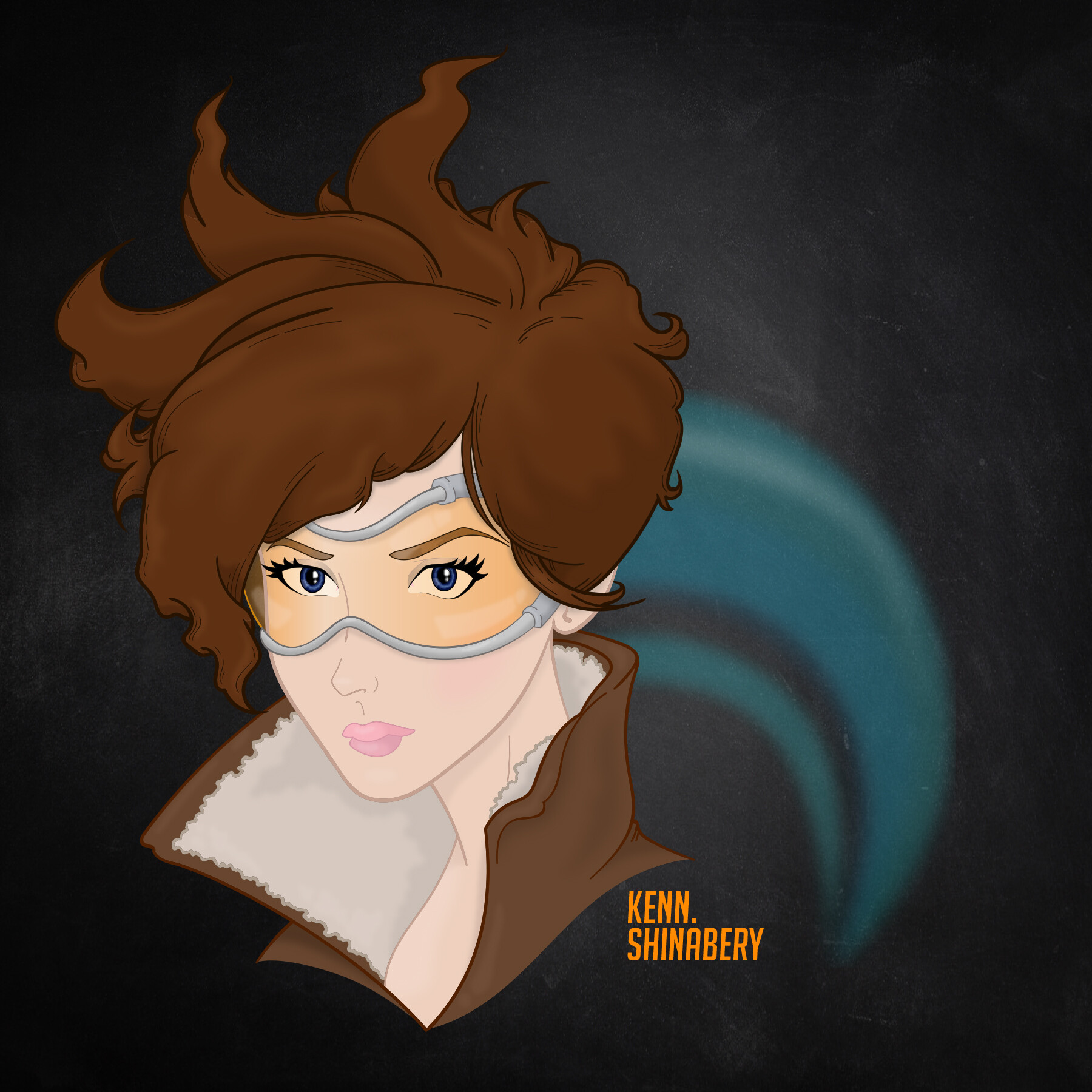 Kenneth Shinabery - Vector Art: Overwatch's Tracer