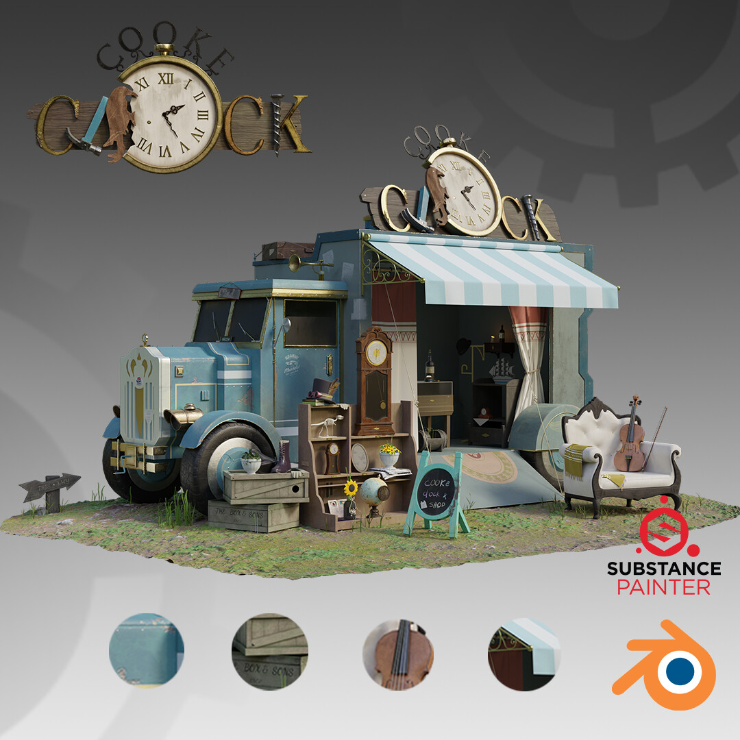ArtStation - CLOCK CAR 3D - Fan Art