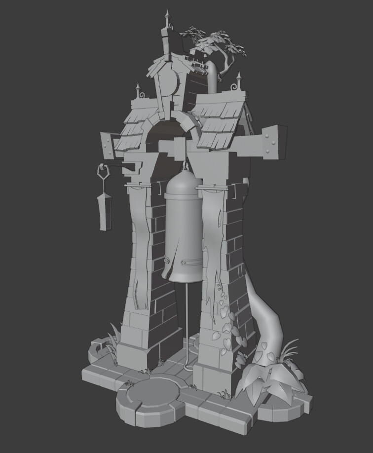 ArtStation - blender Practice 02 _ Bell Tower