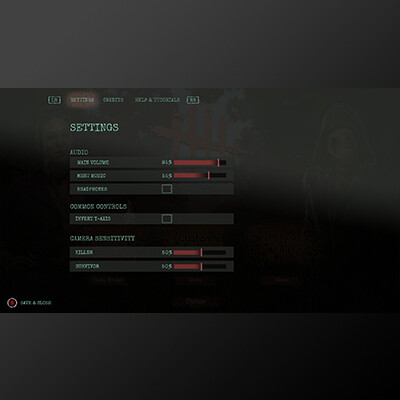 ArtStation - Dead By Daylight Setting Screen Redesign