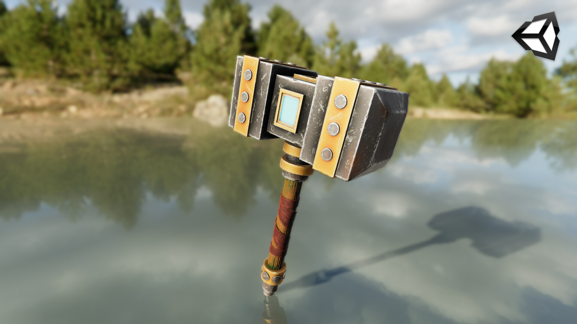 ArtStation - Stylized Heavy Metal Two Hands Hammer Low Poly
