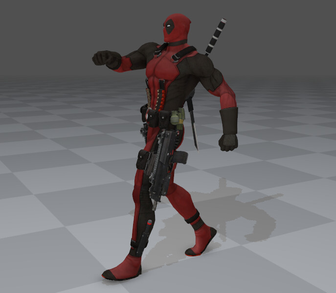 ArtStation - Deadpool - Strut Walk Cycle