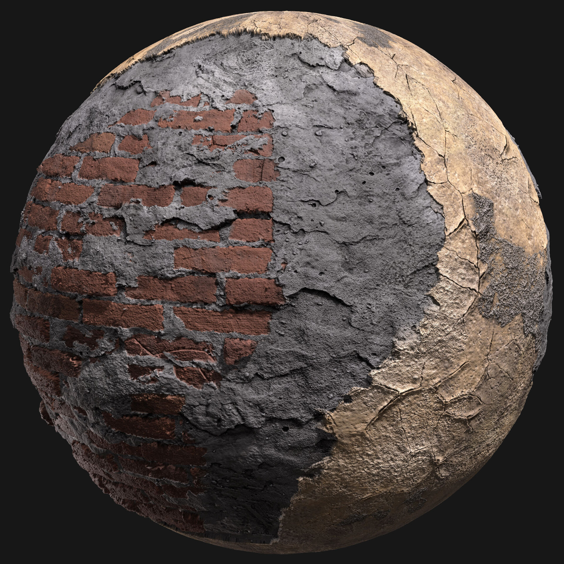 ArtStation - Material Blending - Brick Wall