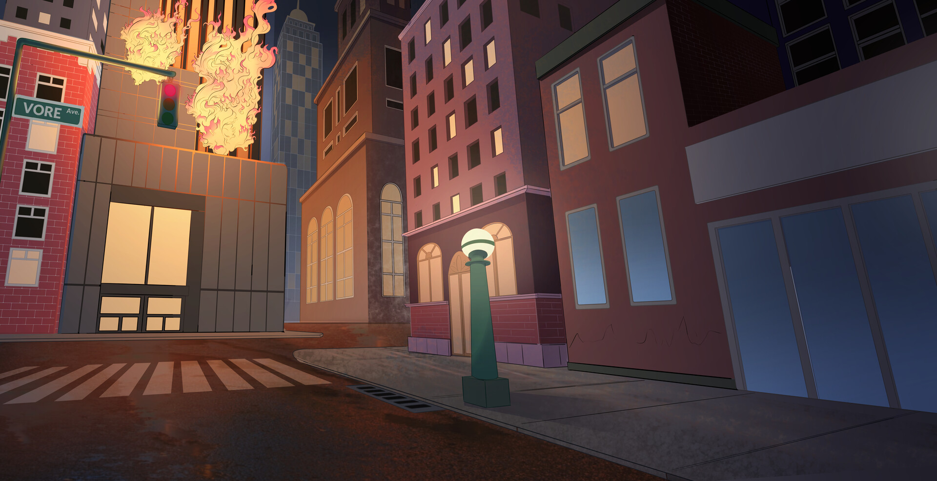 ArtStation - City on Fire! Process