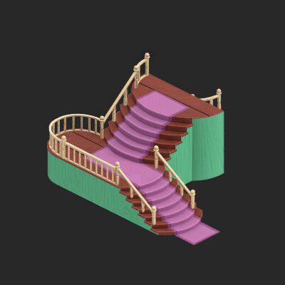 ArtStation - Game assets animated in Spine. Stairway