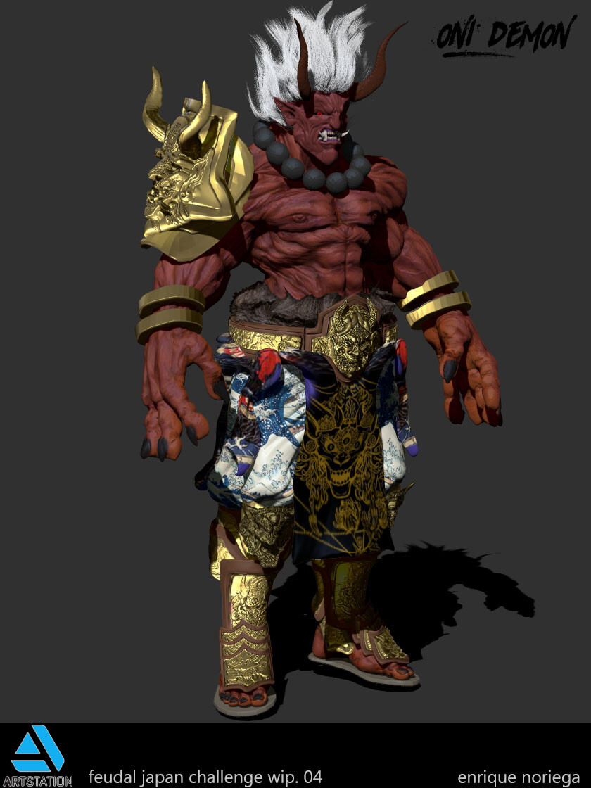 ArtStation - oni demon character modeling
