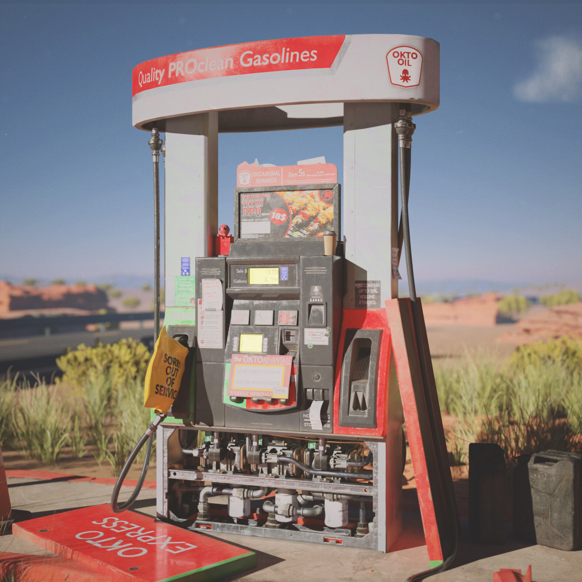 ArtStation - Gas Station - Pump