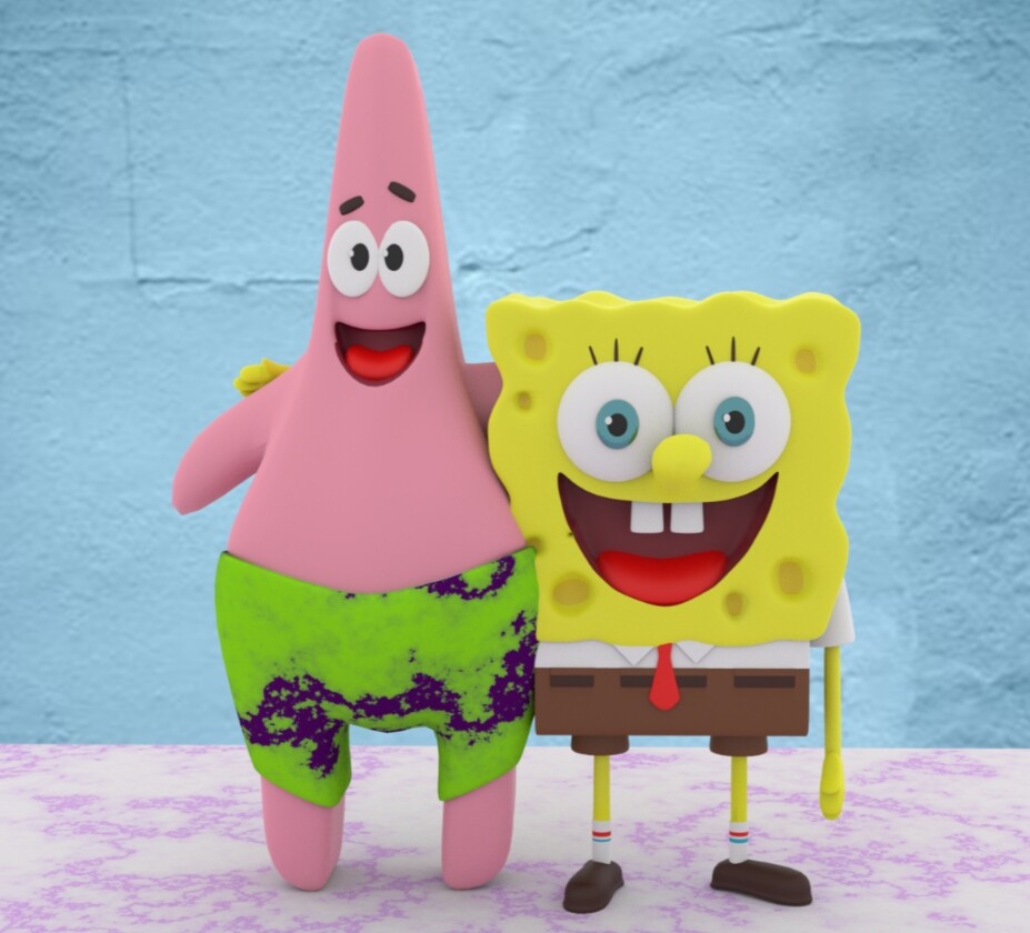 ArtStation - Spongebob with Patrick