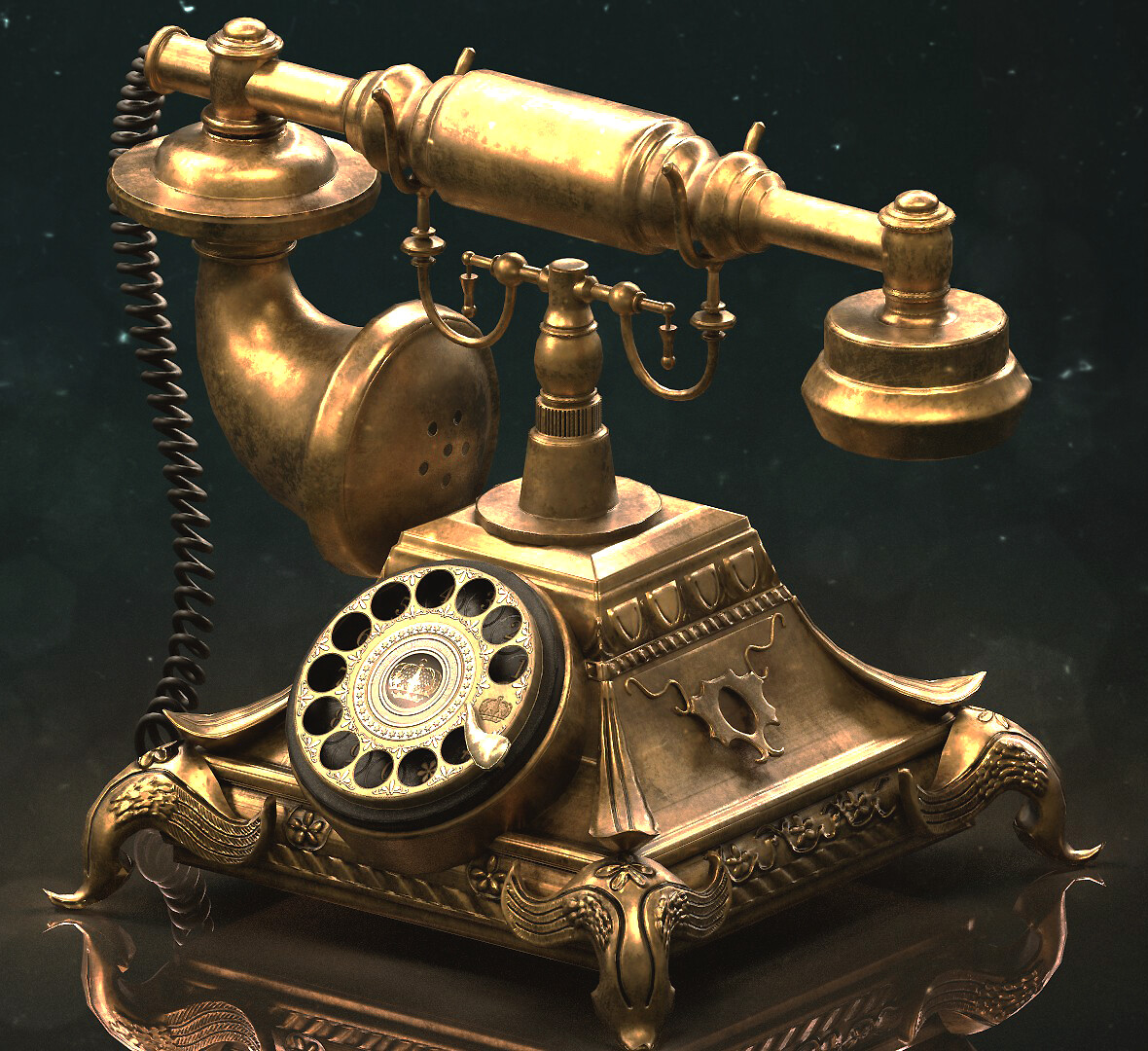 ArtStation - Antique Vintage Dial Telephone