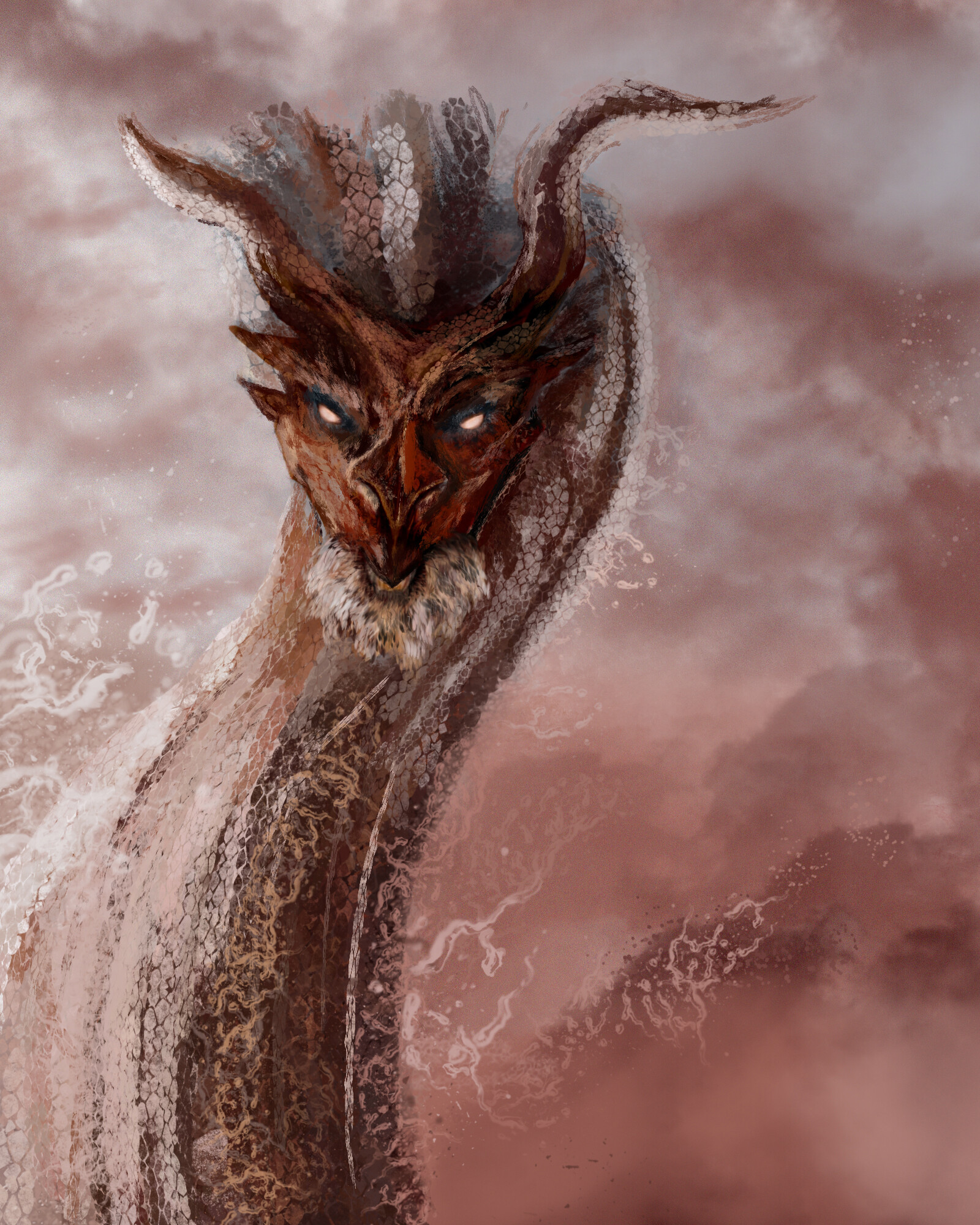 ArtStation - Red Spectral Dragon