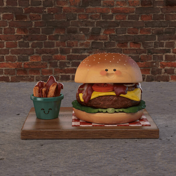 ArtStation - Happy burger | Sad burger