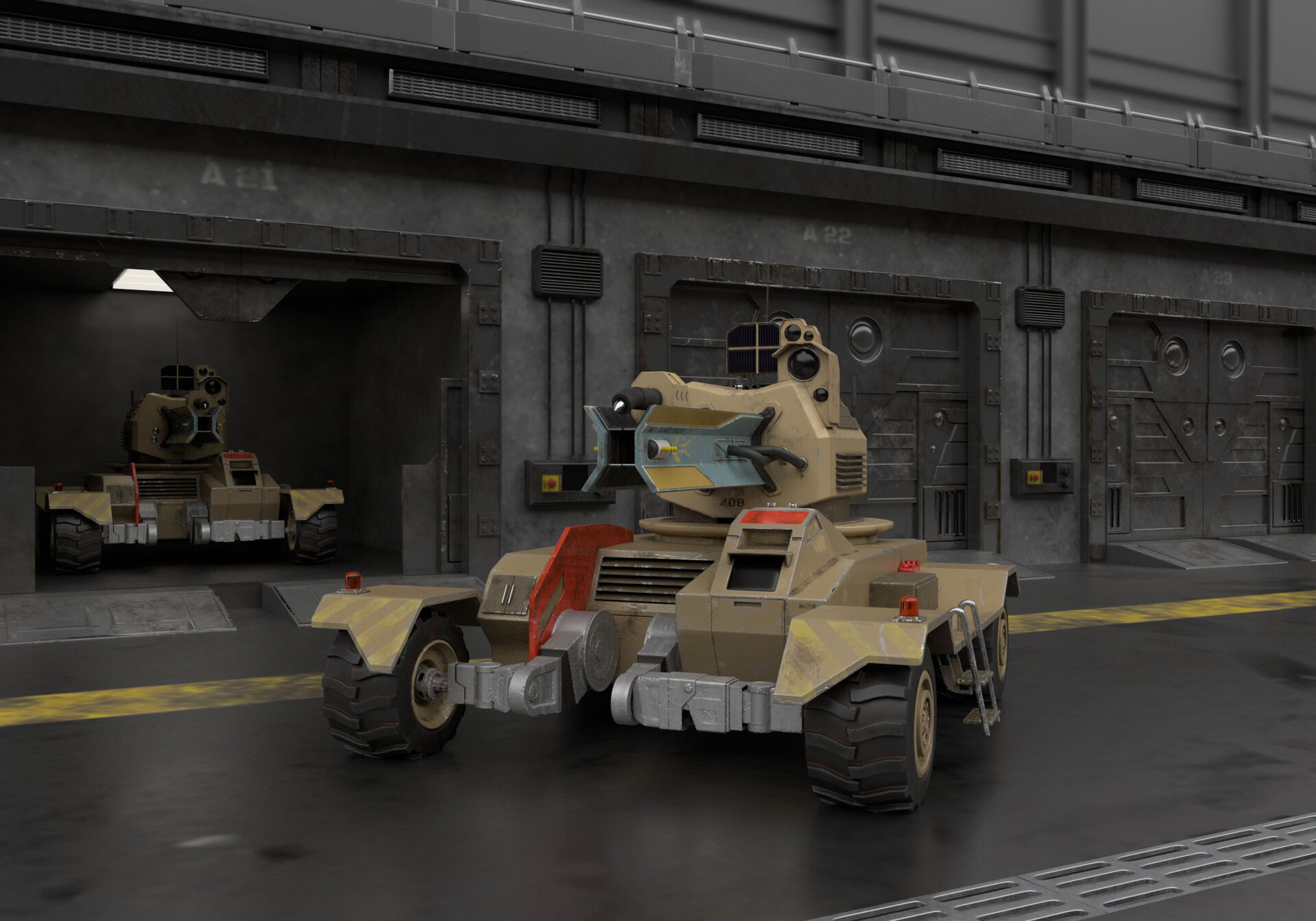 ArtStation - Sci-fi Military Tank