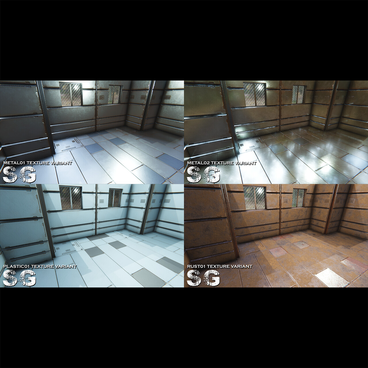 ArtStation - Sci Fi Modular Level Building Toolkit - Texture options