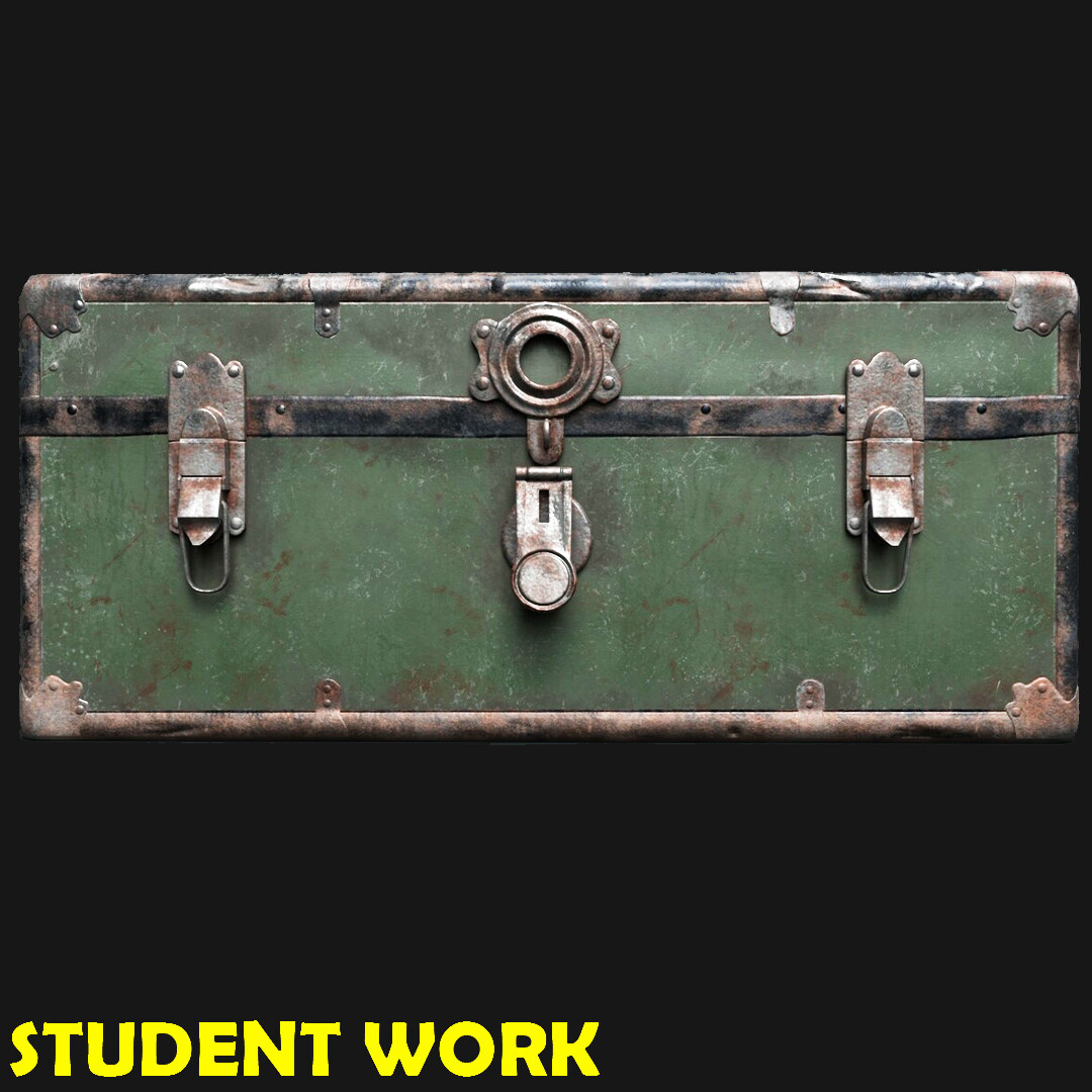 ArtStation - ANTIQUE STEAMER TRUNK