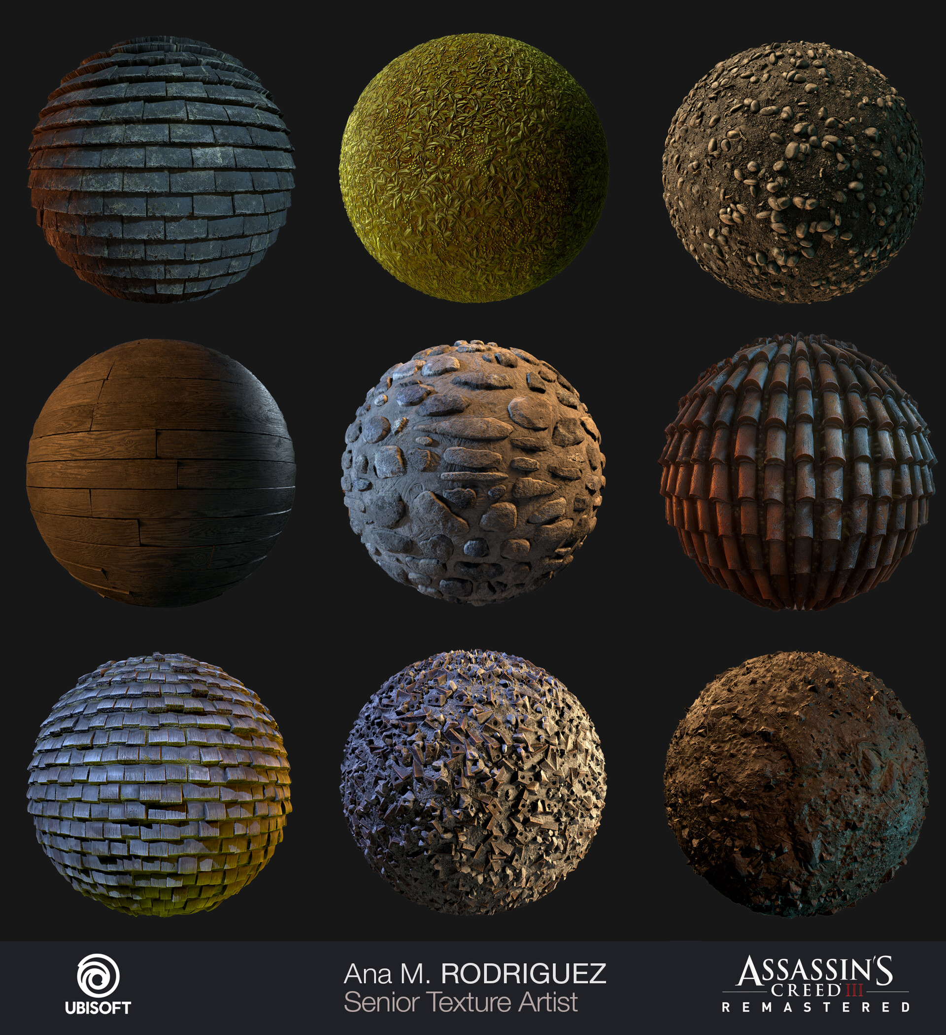 ArtStation - Assasins Creed 3 Remastered materials display