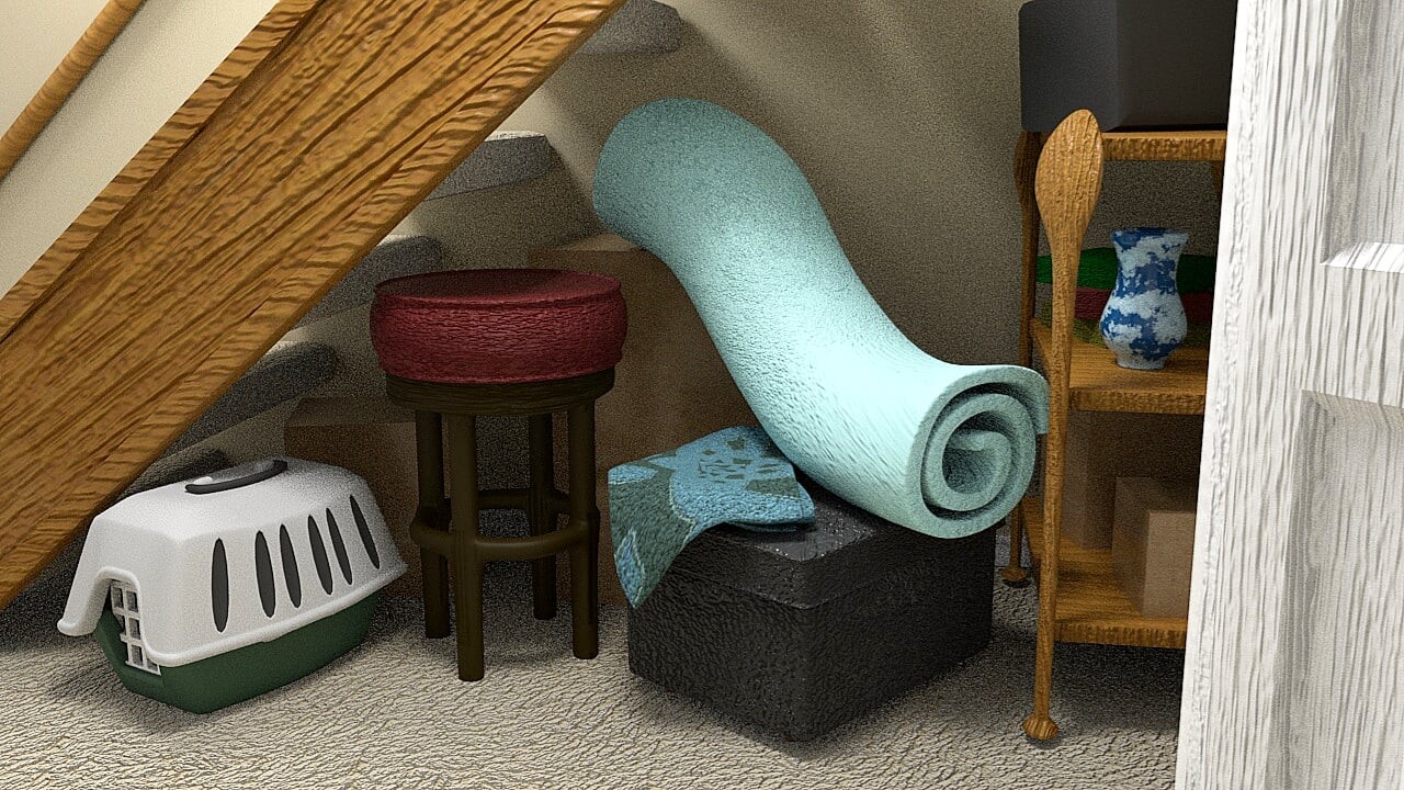 ArtStation - Clutter Beneath the Stairs