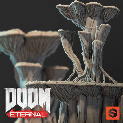 ArtStation - Doom Eternal Hell Swamp fungus