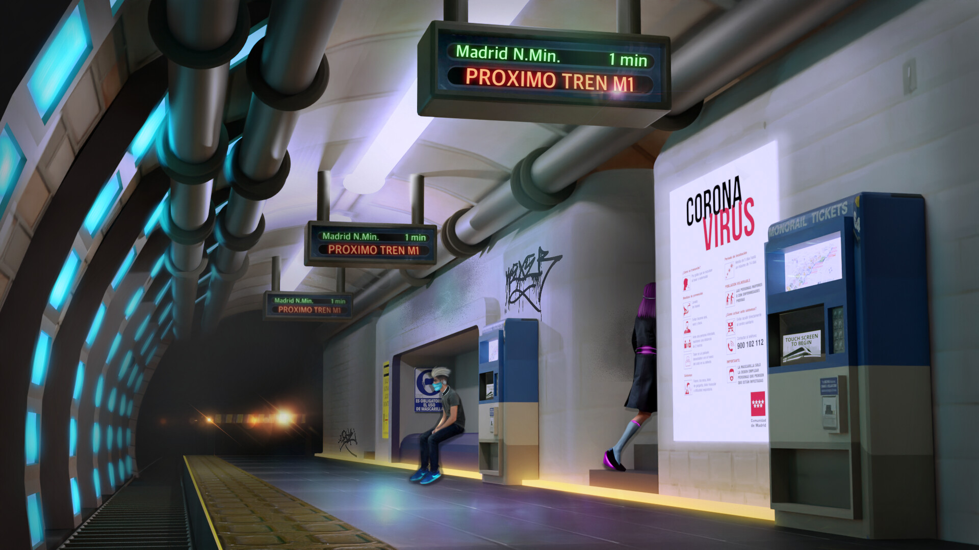 ArtStation - Spanish subway sci-fi 2027