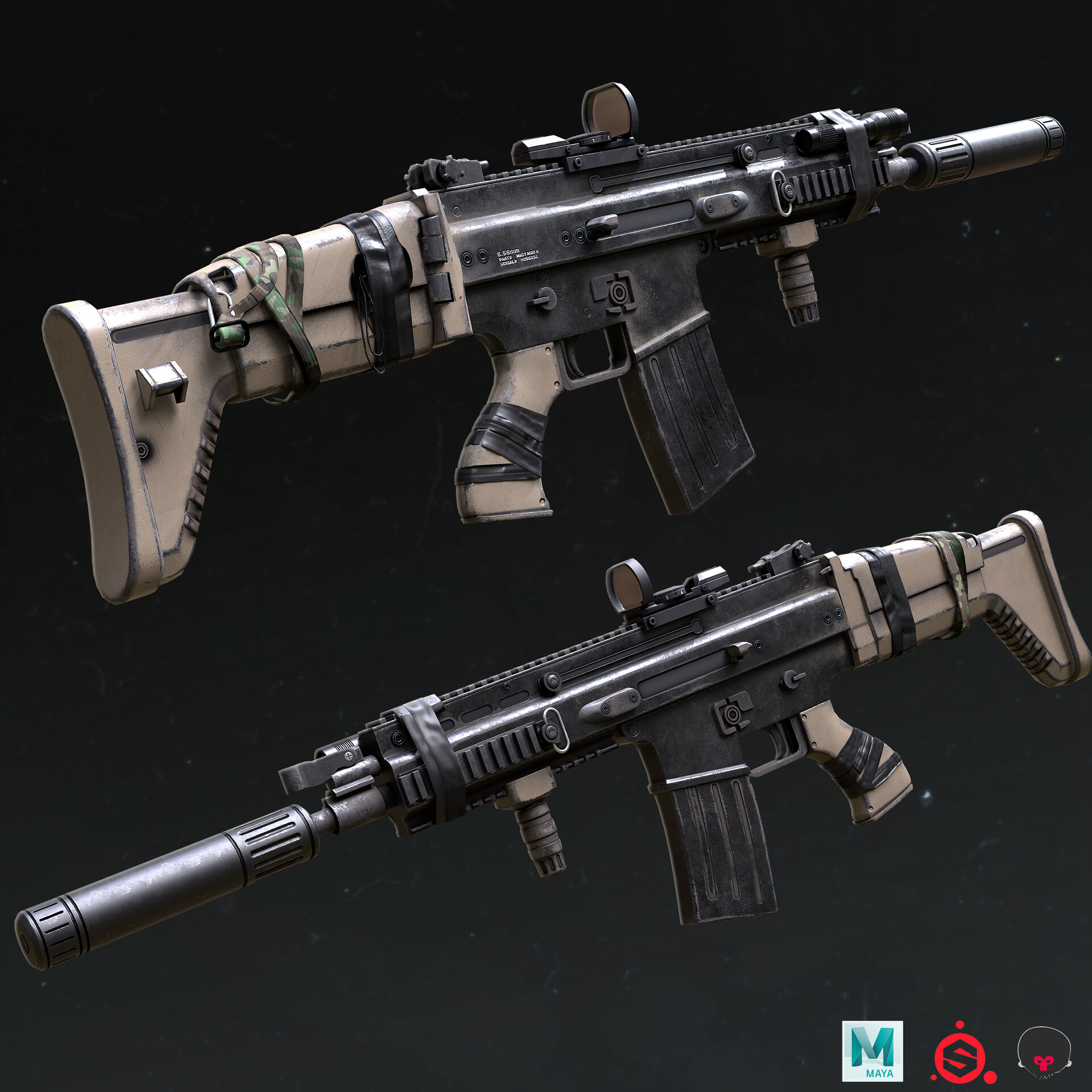 ArtStation - Scar Rifle