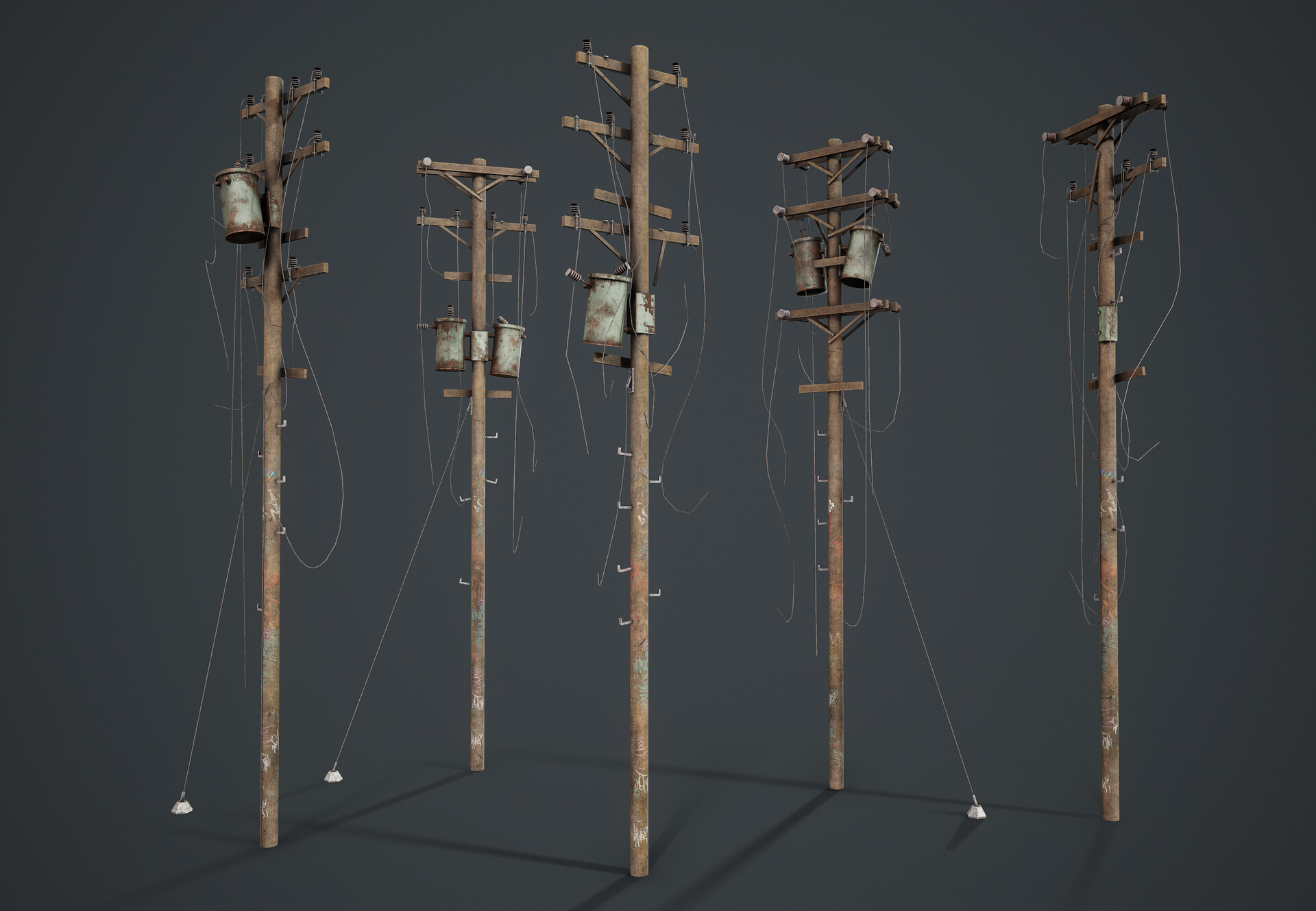 ArtStation - Power pole set