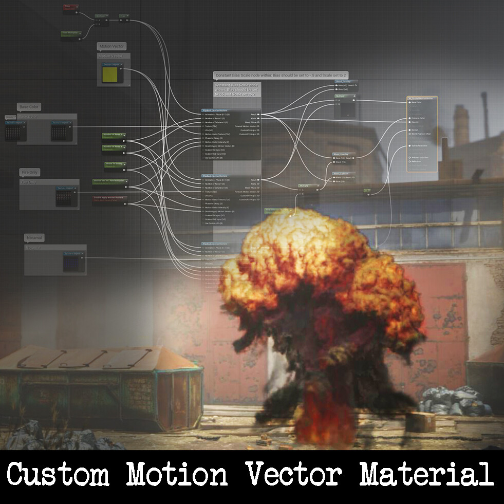 ArtStation - Houdini Motion Vector Explosion in Unreal 4