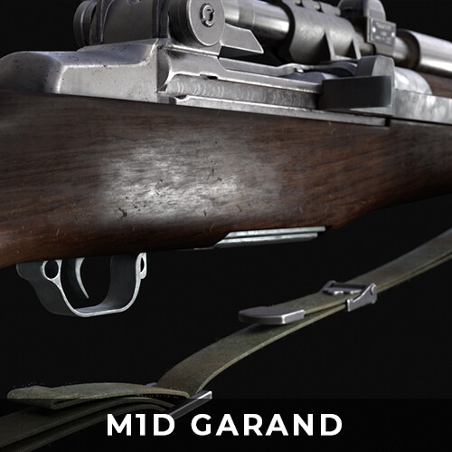 ArtStation - M1 Garand - Scoped variant (M1D)