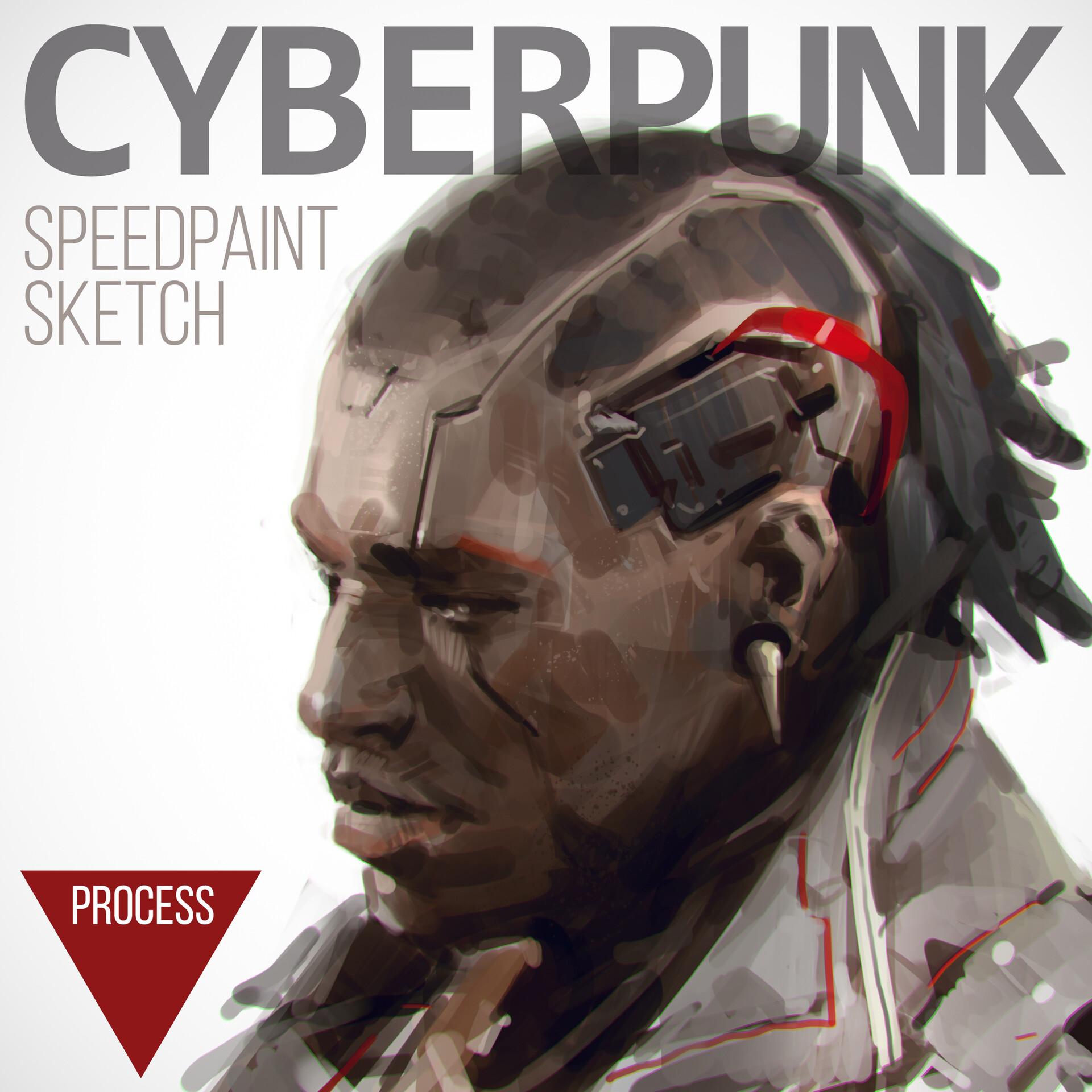 ArtStation - Cyberpunk sketch_mini process) 👾 (／o^)/ °⊥ \(^o\)