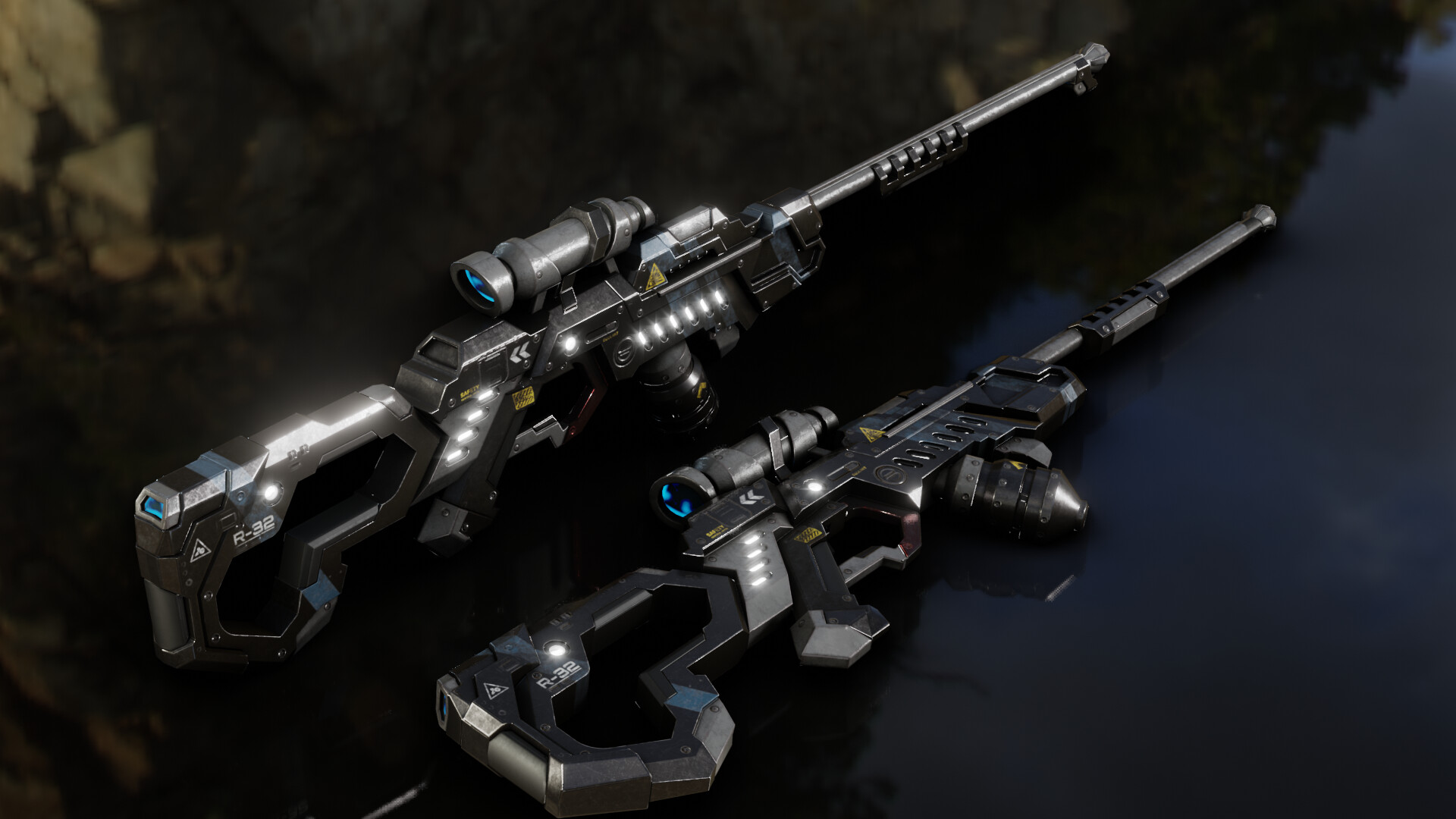 ArtStation - Sci fi Sniper (Game ready model)