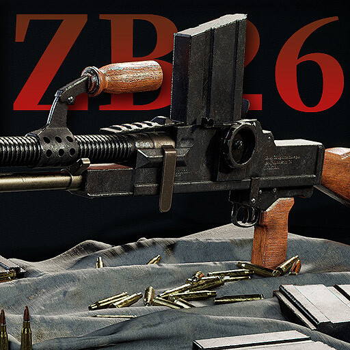ArtStation - The ZB26 light machine gun 捷克式ZB26轻机枪