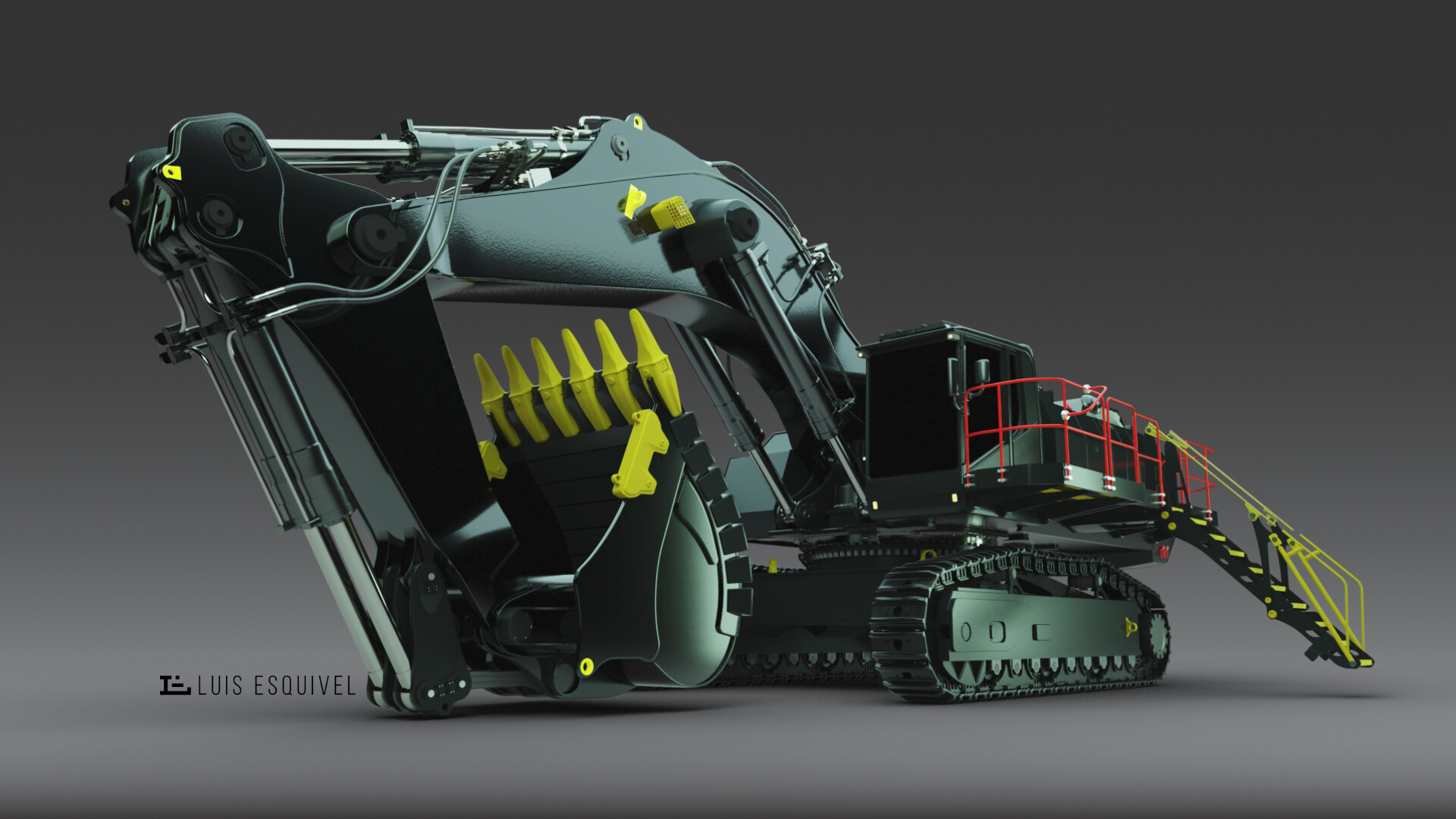 ArtStation - Liebherr R9150 Mining Excavator