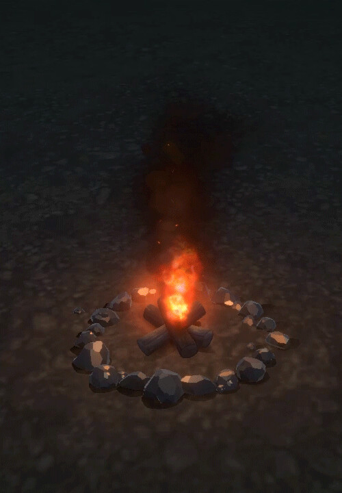 ArtStation - Stylized Campfire