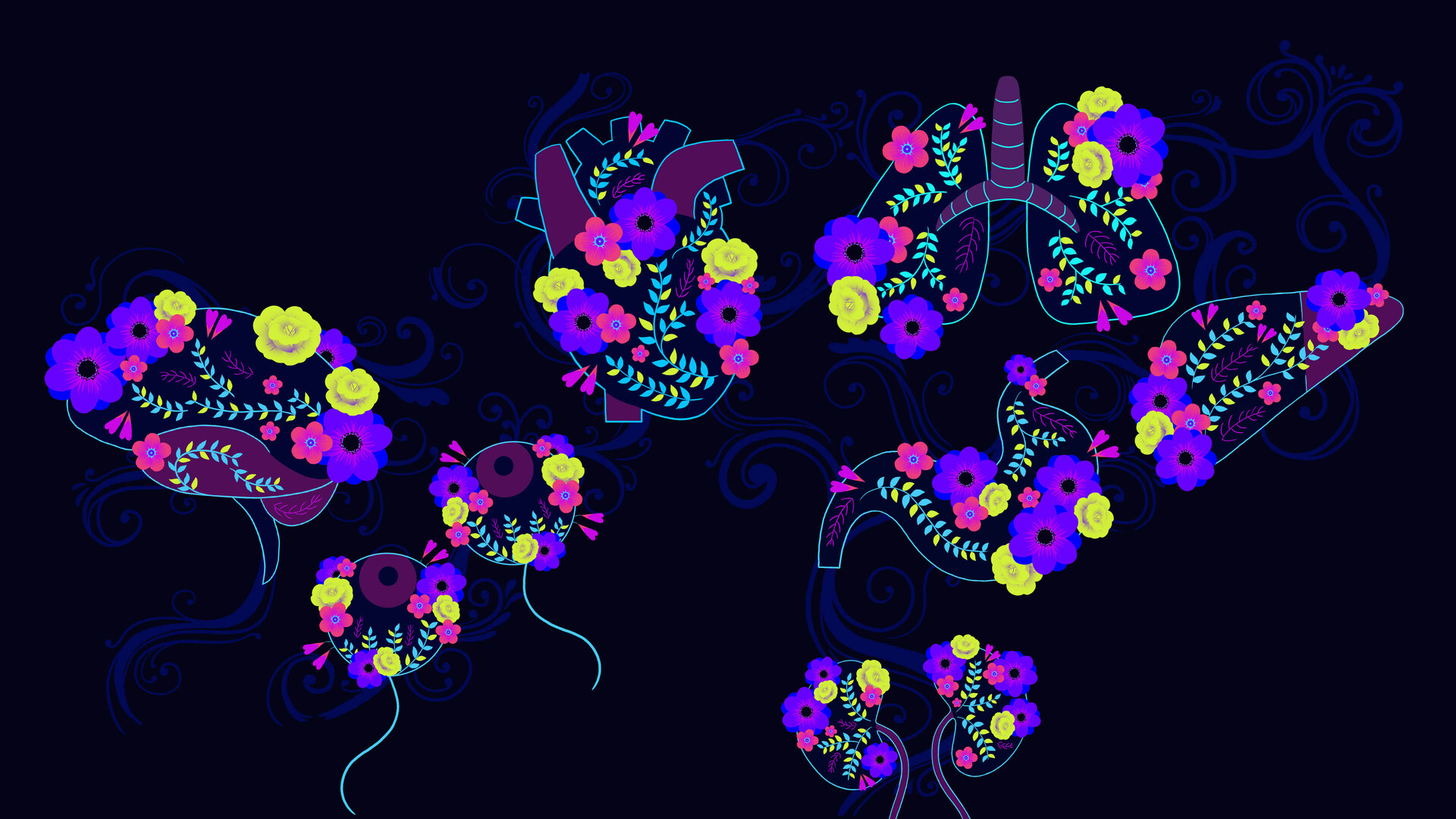 ArtStation - Flower Organs (Looped Animation)