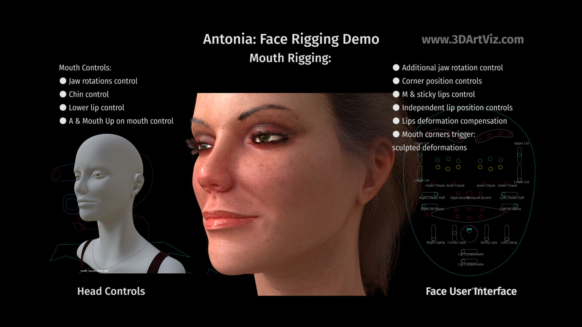 ArtStation - Antonia: Face Rigging Demo