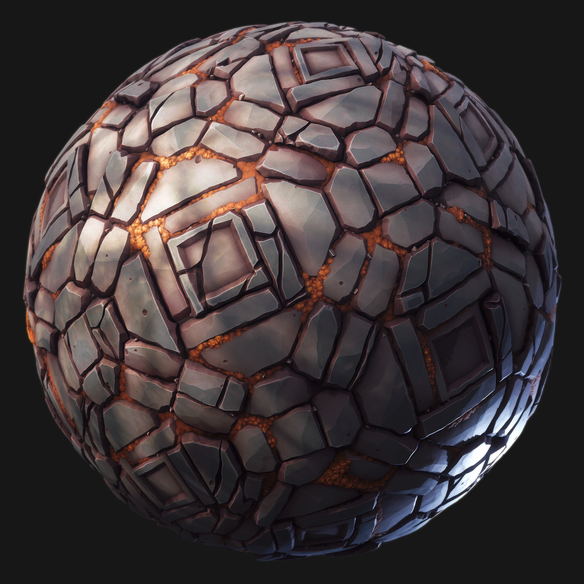ArtStation - Stylized Stone Floor - Substance Designer