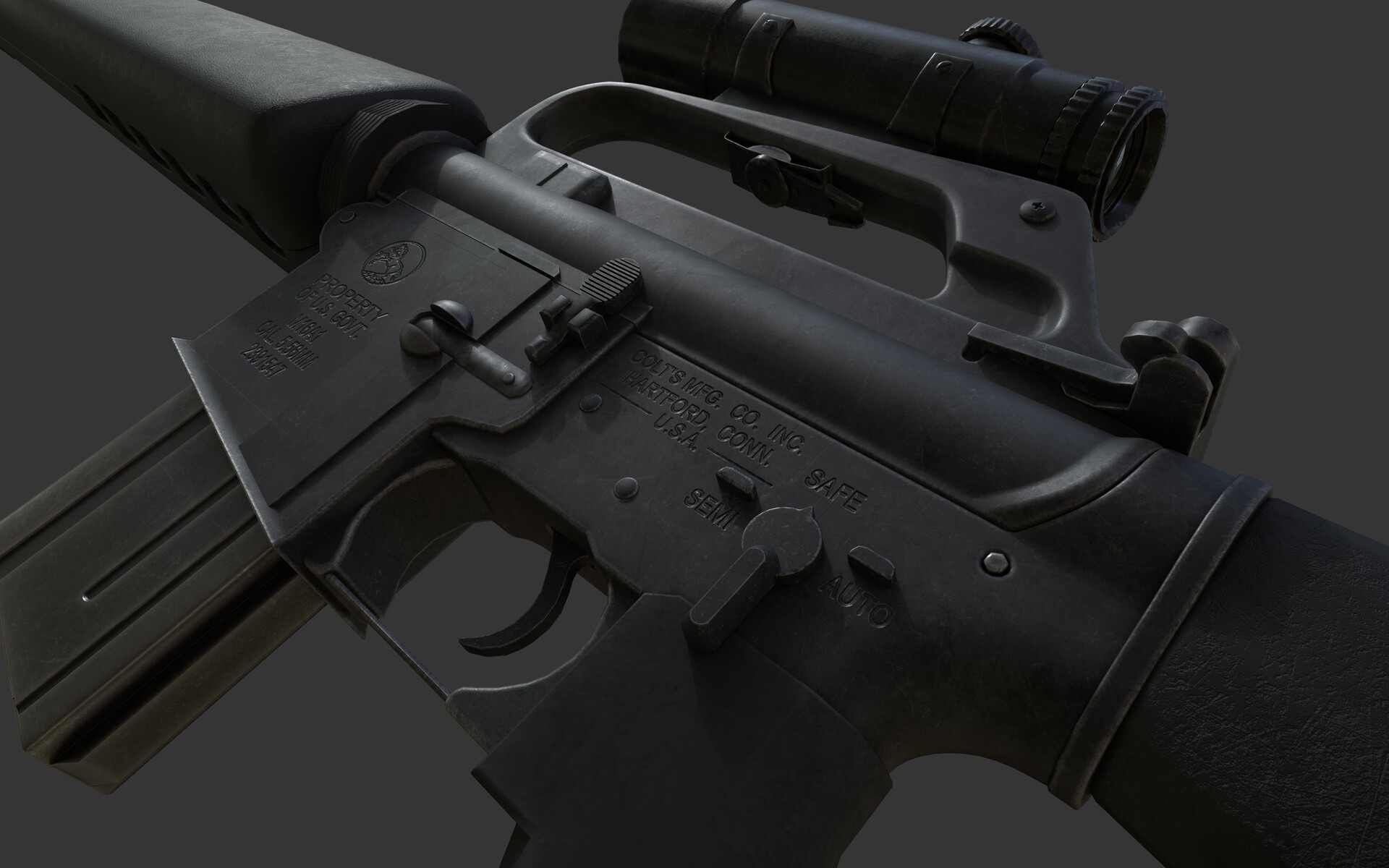 ArtStation - M16 texture work, Talon Grijalva