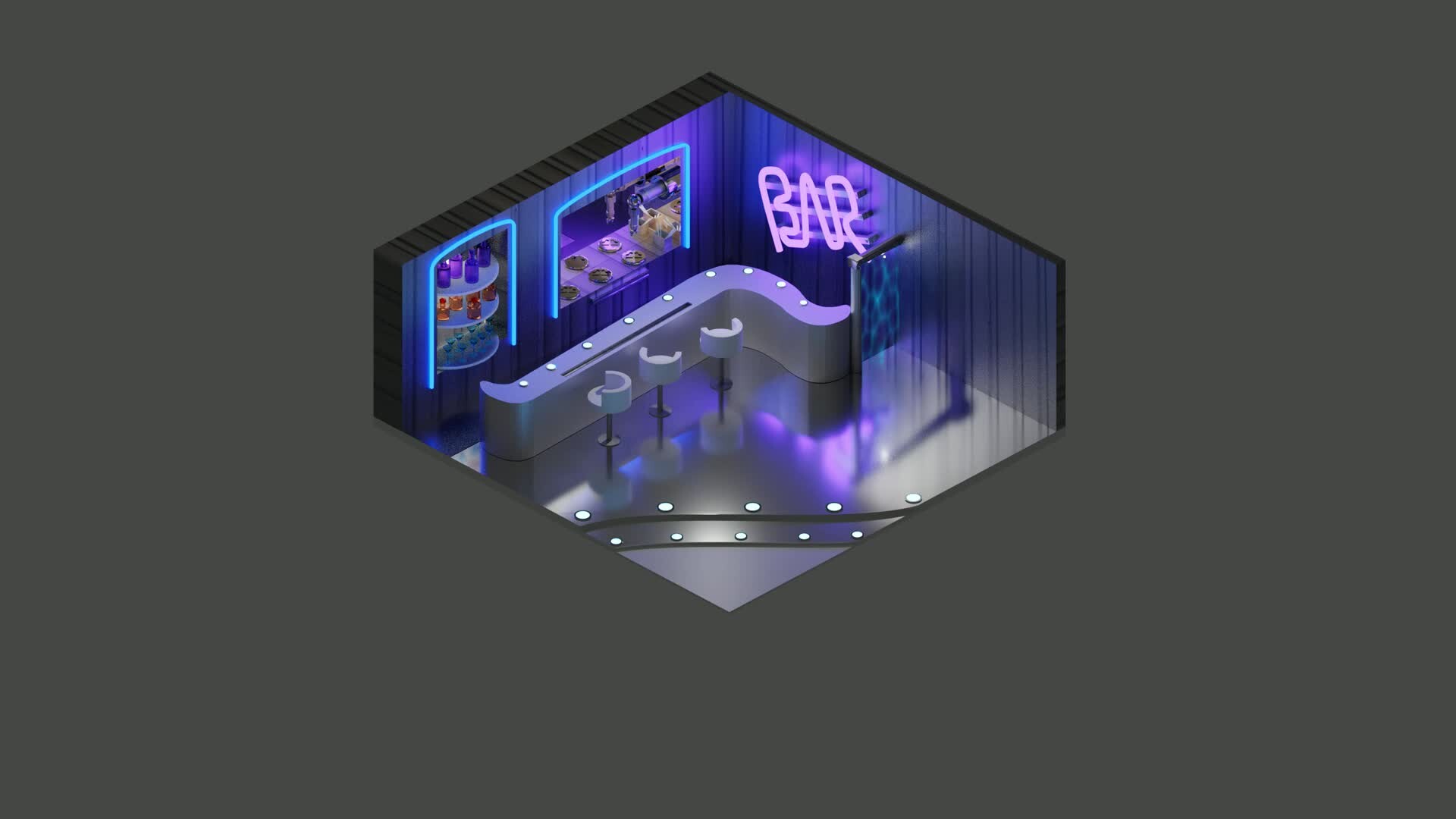 ArtStation - Isometric Sci-Fi Bar