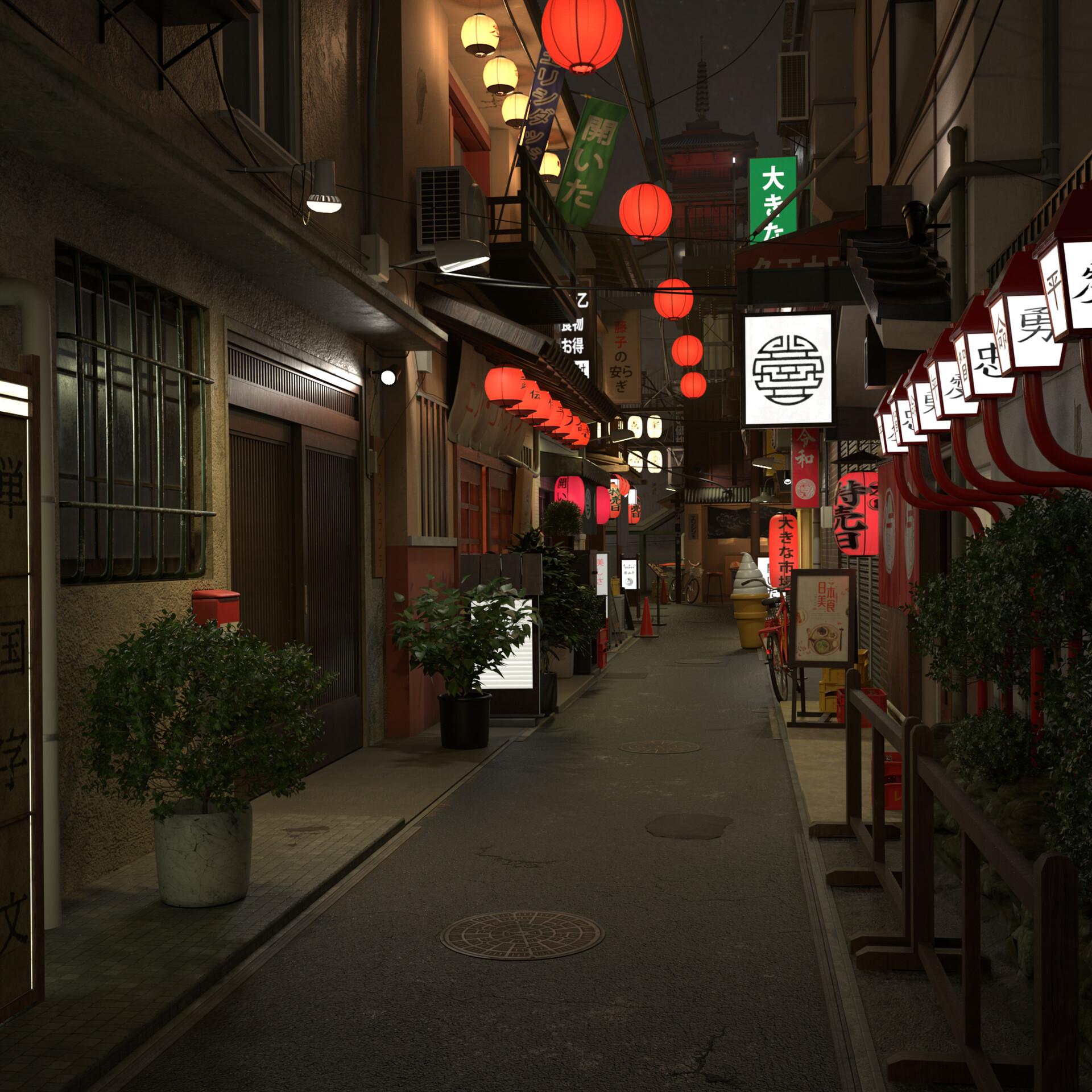 ArtStation - Japanese Alley