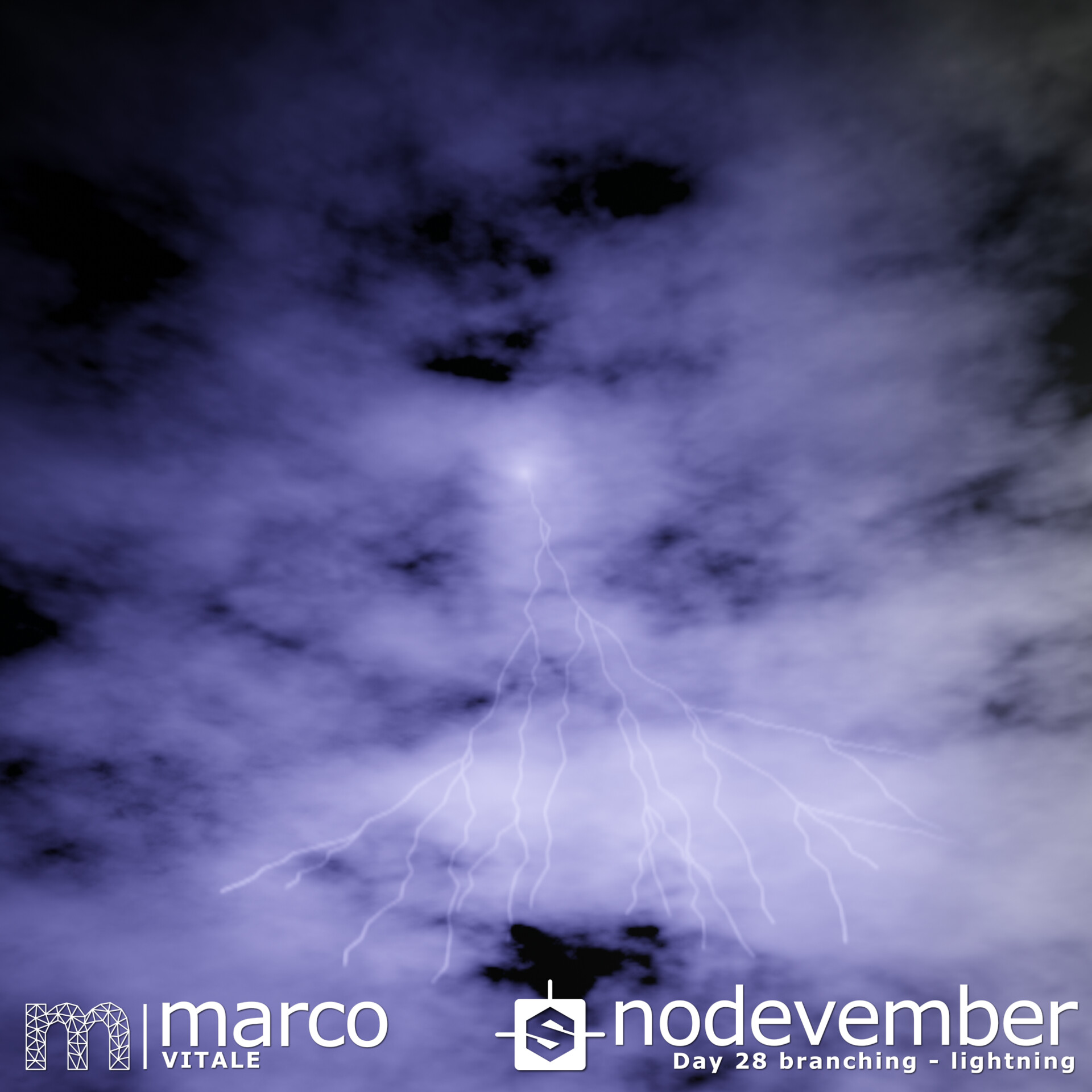 ArtStation - Nodevember Day 28 - Branching (Lightning)